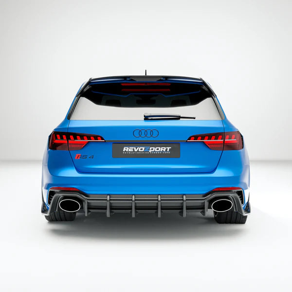 Revozport Audi RS4 B9.5 Facelift 2020+ Carbon Fiber Rear Diffuser – CarGym