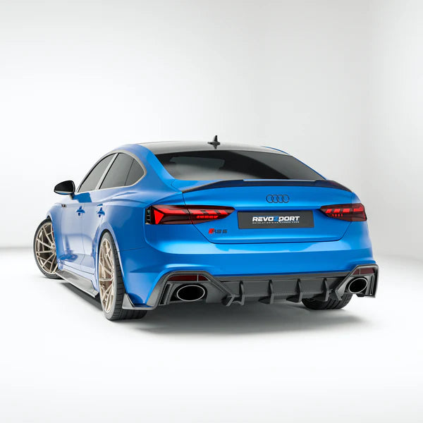 Revozport Audi RS5 B9.5 Sportback 2020+ Dry Carbon Fiber Rear Diffuser ...