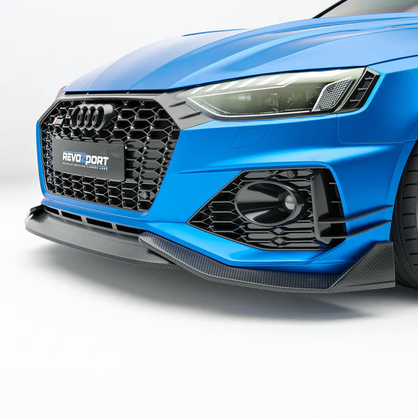 Revozport Audi RS4 B9.5 Facelift 2020+ Carbon Fiber Front Bumper Canar ...