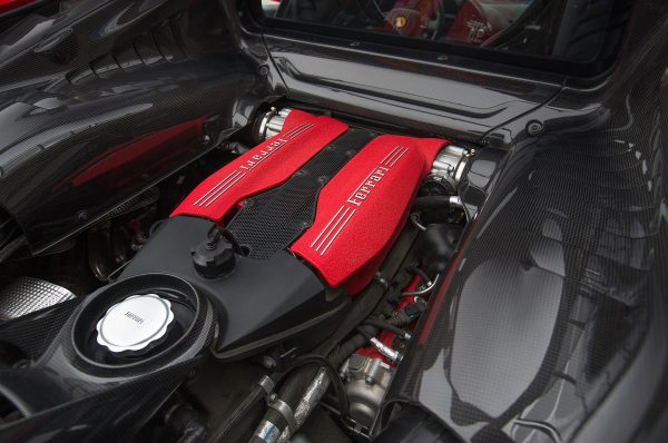 DMC Ferrari 488 GTB Engine Bay Kit: Carbon Fiber Air Box, Fire Wall, E ...