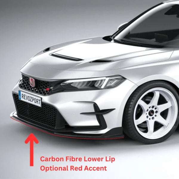 Revozport Honda Civic Type R FL5 Dry Carbon Fiber FL5 Front Spoiler Sp ...