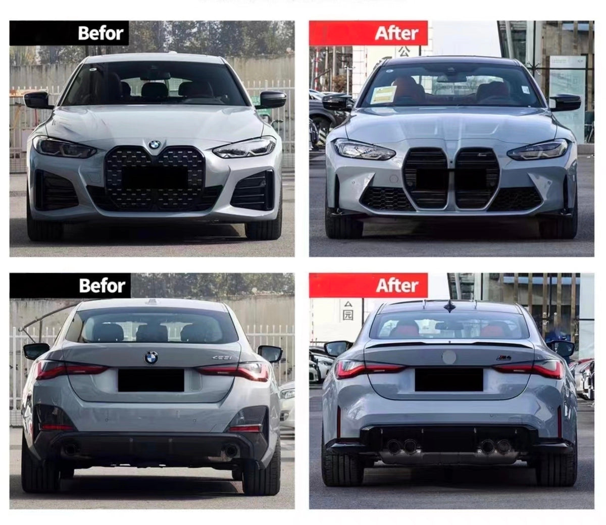 BMW 4-Series G22 G23 Convert to M4 Style Conversion Body Kit – CarGym