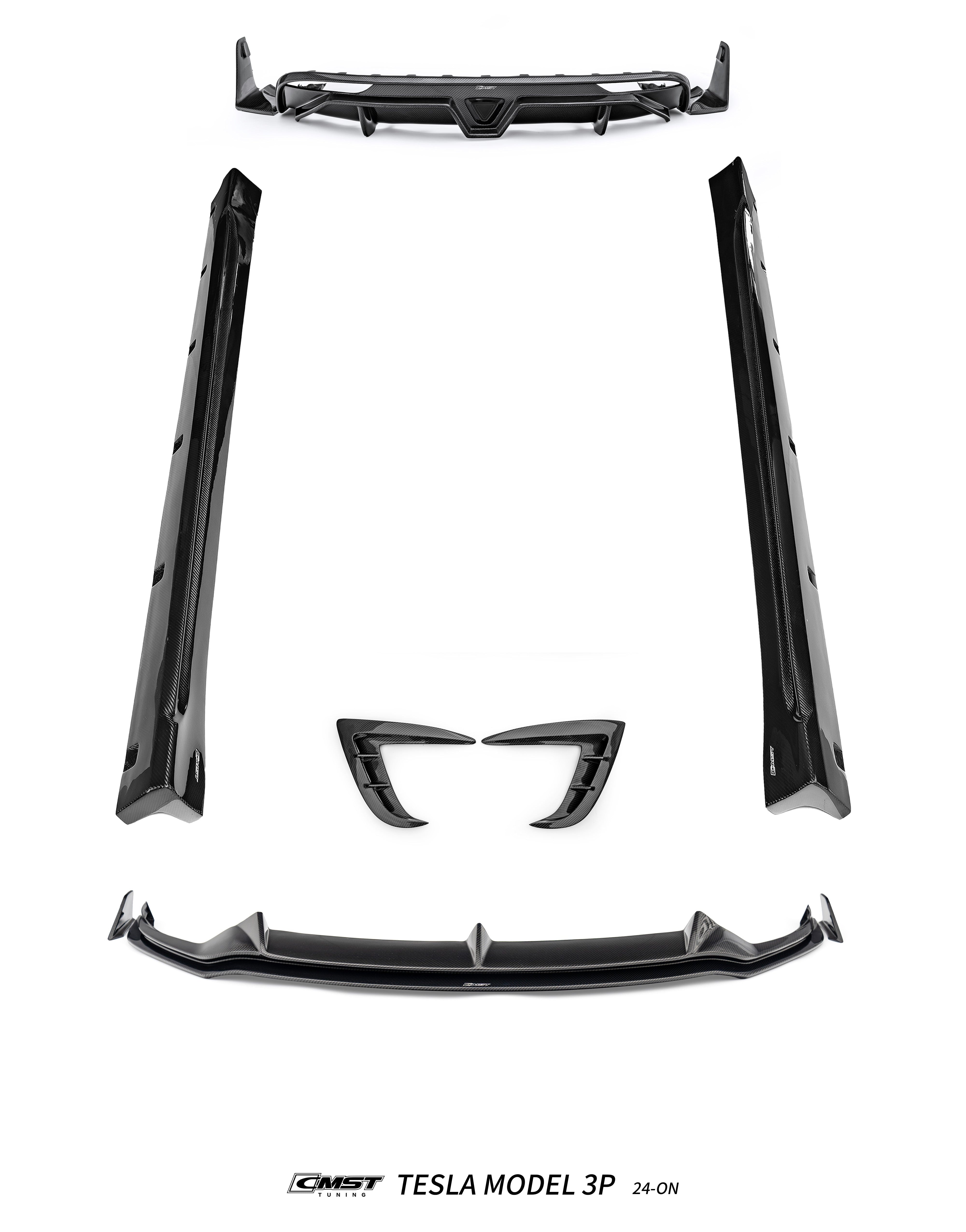 CMST Dry Carbon Fiber Full Body Kit Ver.2 for Tesla Model 3 Performanc ...