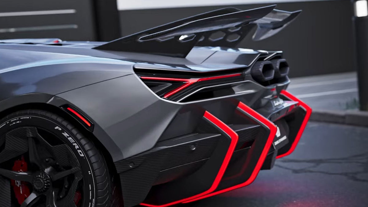 Duke Dynamics Dry Carbon Fiber Rear Wing Spoiler I w/ Engine Bonnet fo ...
