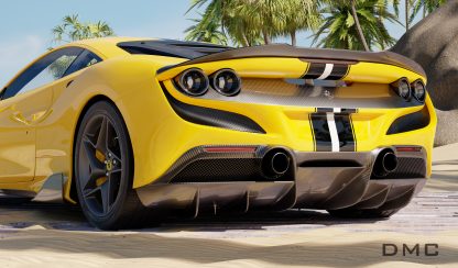 DMC Ferrari F8 Tributo Carbon Riber Rear Wing Duck Spoiler Lip fits on ...