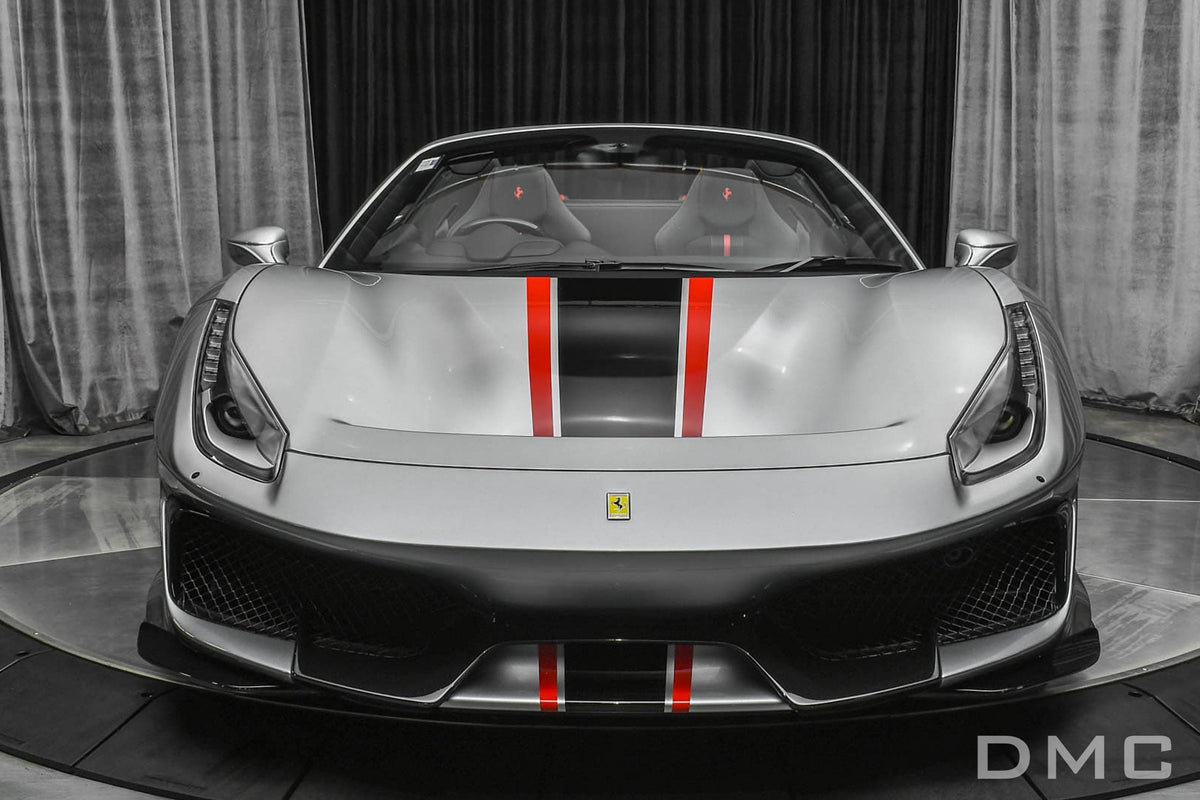 DMC Ferrari Pista Forged Carbon Fiber Front Hood Bonnet fits the OEM B ...