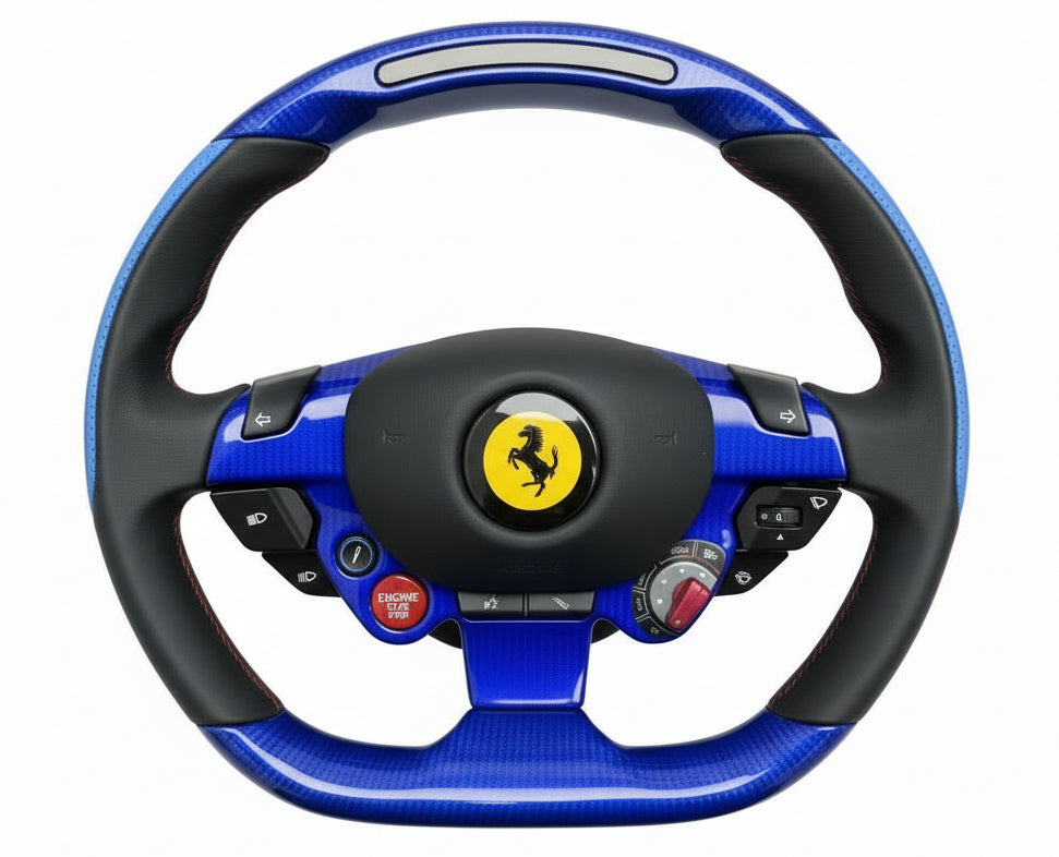 Ferrari 812 Superfast Leather & Carbon Fiber LED Steering Wheel – CarGym