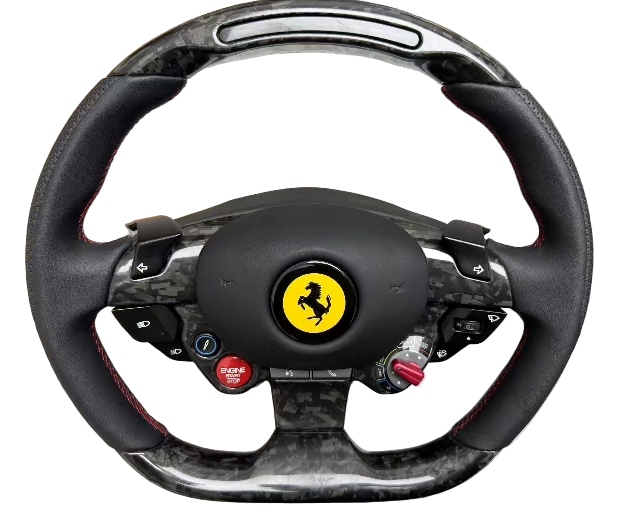 Ferrari 812 Superfast Leather & Carbon Fiber LED Steering Wheel – CarGym