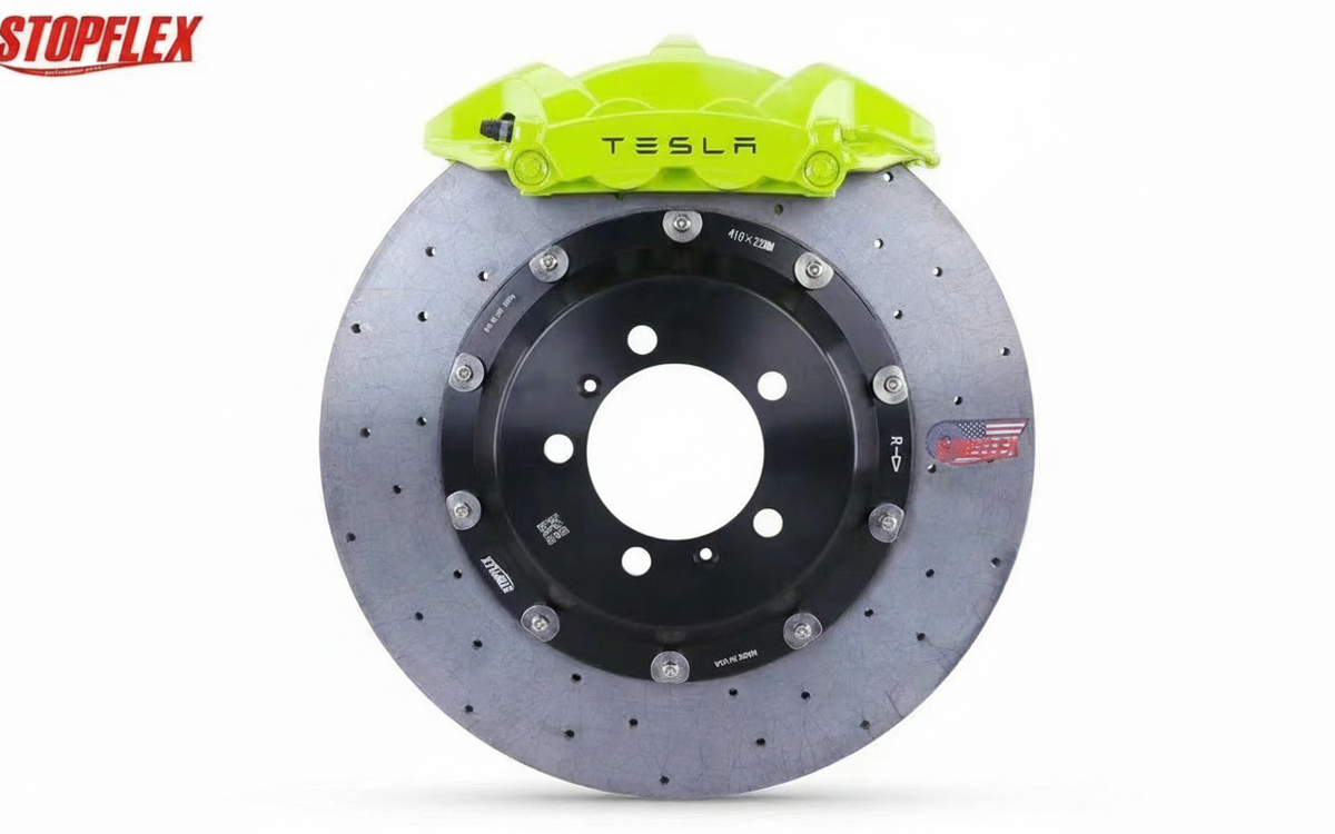 Akebono 10 POT x StopFlex Carbon Ceramic Disc Brake Kit for Tesla Mode ...