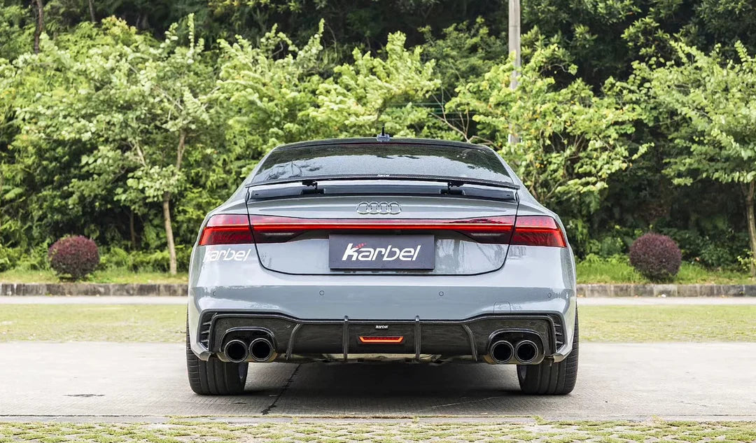 Karbel Carbon Dry Carbon Rear Spoiler Ver. 1 for Audi RS7 S7 A7 C8 201 ...