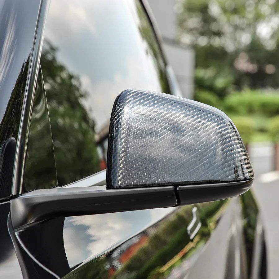 Carbonati USA Tesla Model Y / Model 3 Side Mirror Overlay Dry Carbon F ...