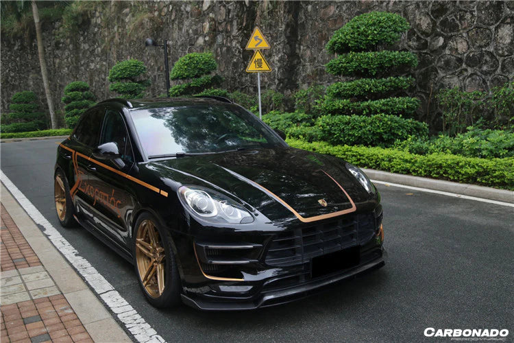 Carbonado ATS Carbon Fiber Front Lip Spoiler for Porsche Macan GTS / M ...