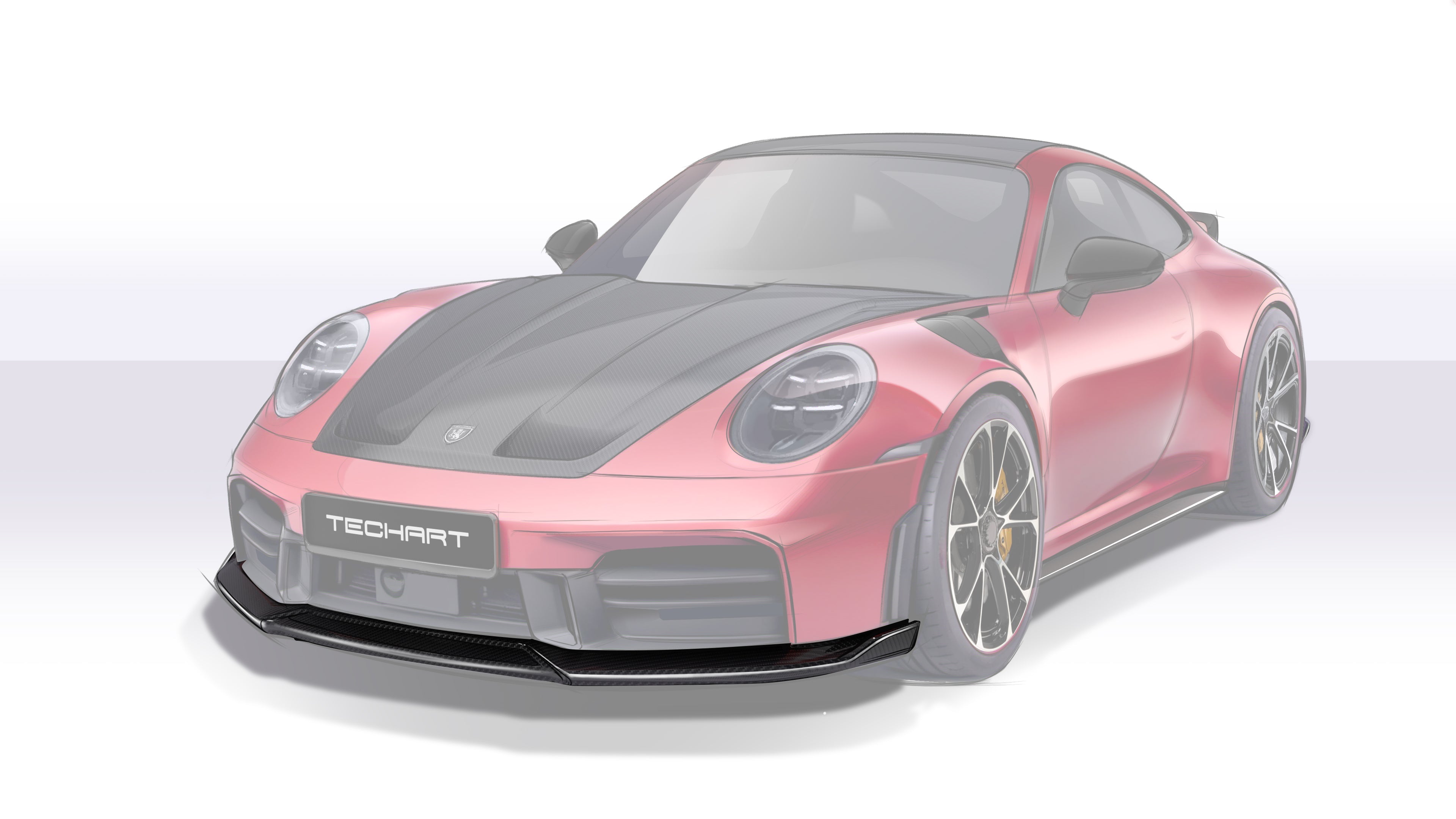 TECHART Carbon Front Spoiler for Porsche 992.2 911 Carrera 2025+ – CarGym