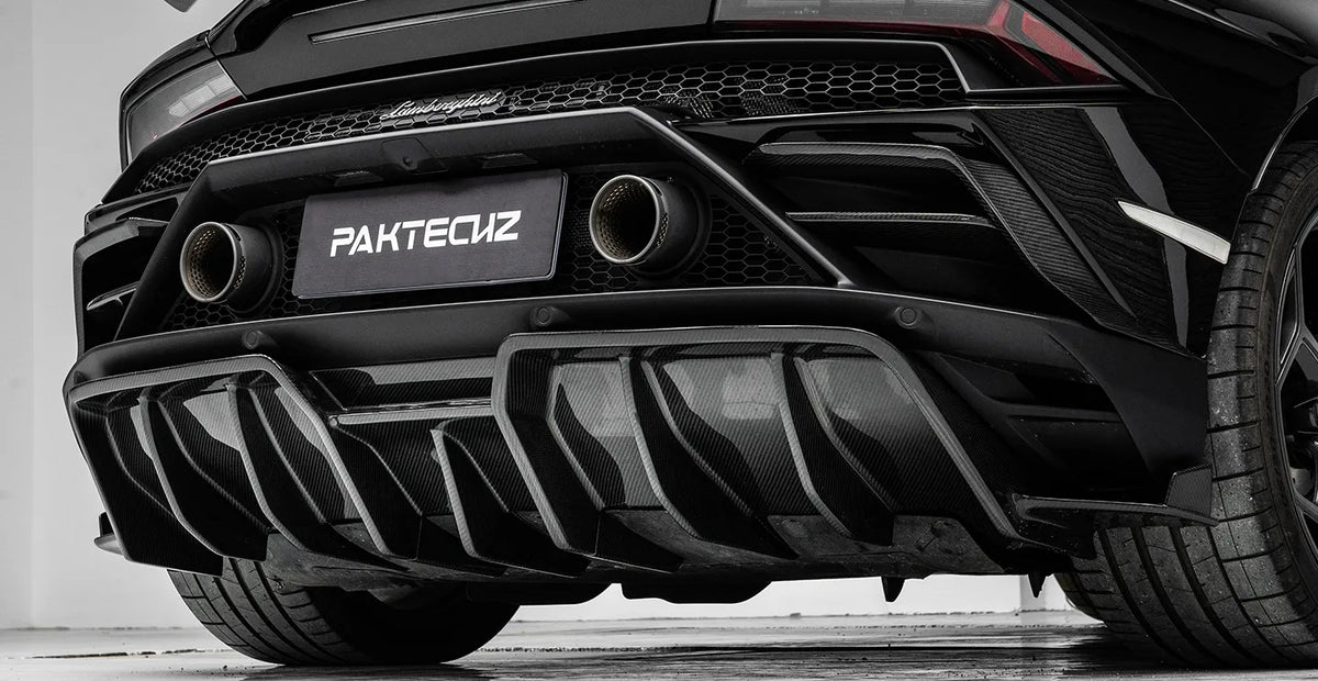 PAKTECHZ Carbon Fiber Rear Bumper Canards for Lamborghini Huracan EVO ...