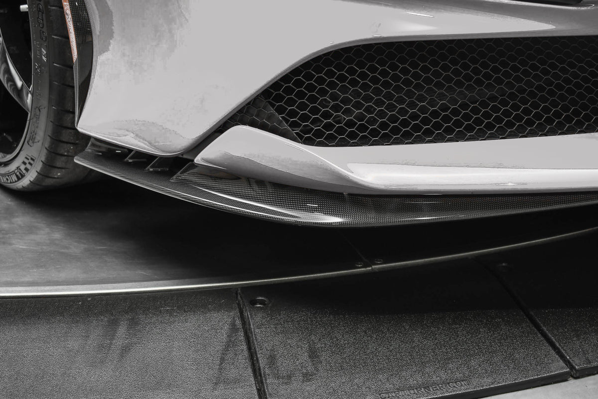 DMC Ferrari SF90 Carbon Fiber Front Lip Add-Ons fit the OEM Coupe & Sp ...