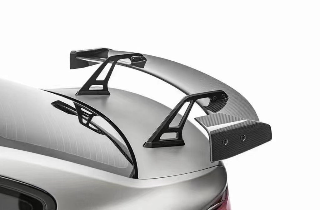 BMW M2 / M3 / M4 Dry Carbon Fiber AT-R1 Swan Neck Rear Wing Spoiler ...