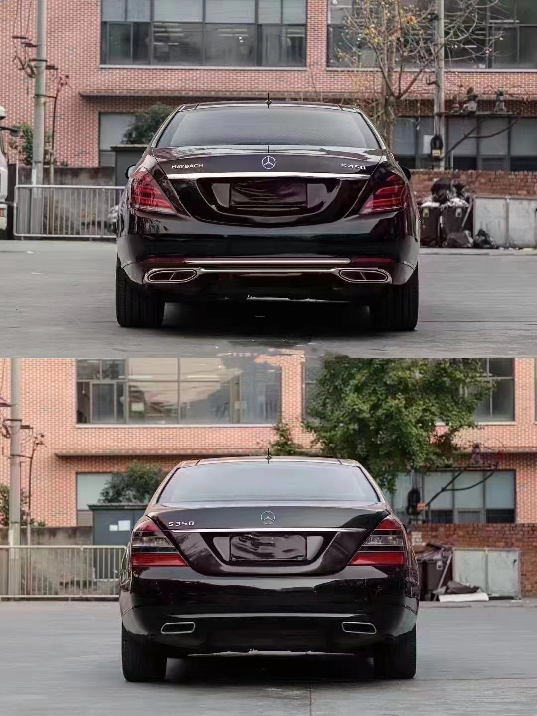 Maybach S450 Style Body Kit w/ LED Headlights & Taillights for Mercede ...