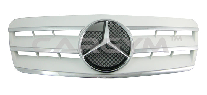 Mercedes-Benz W208 CLK 3-Rows White & Chrome Front Grill – CarGym