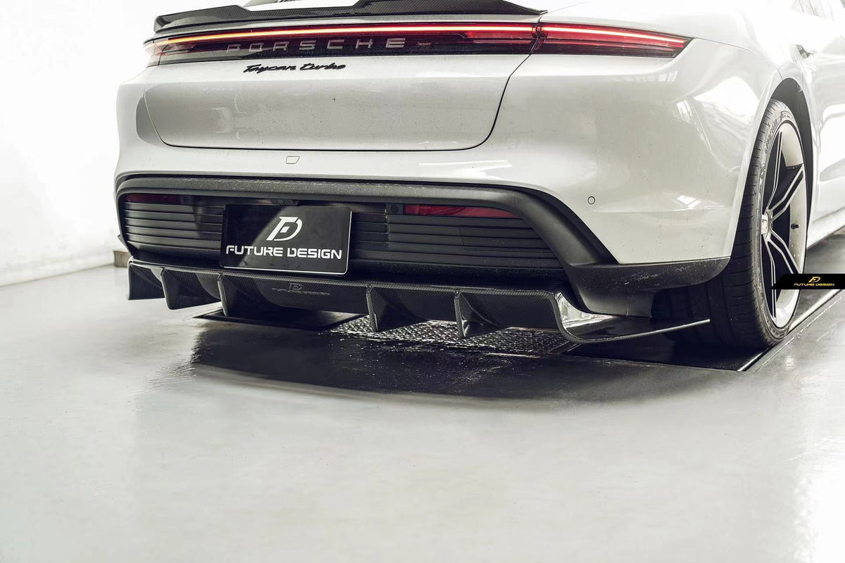 Future Design Carbon Fiber Rear Diffuser for Porsche Taycan Base & 4S ...