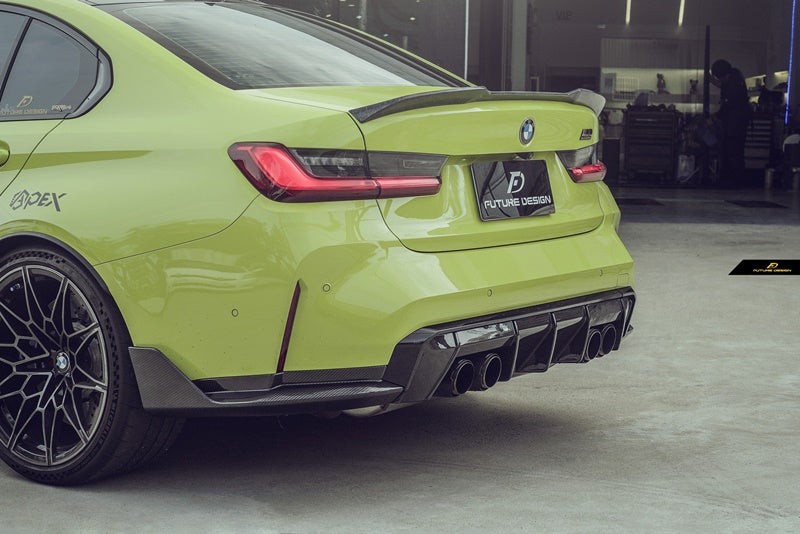 Future Design Carbon Fiber M Performance Rear Bumper Splitter for M3 G ...