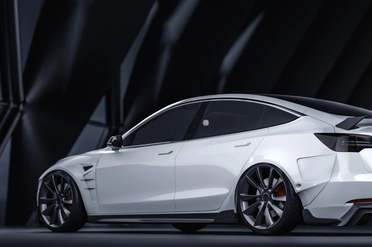 CMST Tesla Model 3 Carbon Fiber Side Skirts Ver.4 – CarGym