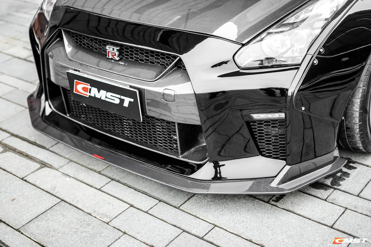 CMST Carbon Fiber Stage 1 Front Bumper & Lip for Nissan GTR GT-R R35 2 ...