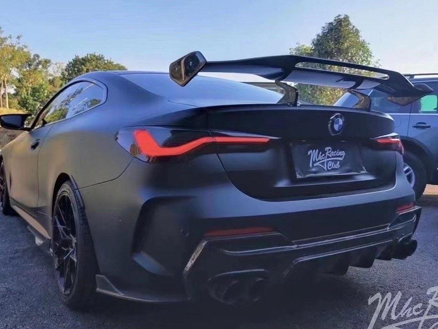 TAKD Carbon Dry Carbon Fiber Rear Spoiler Wing for BMW 4 Series G22 G2 ...