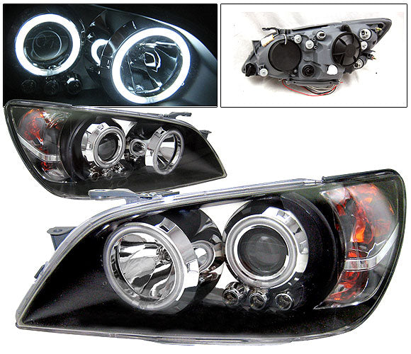 LEXUS IS200 IS300 Projector Black Headlight w/CCFL Angel Eyes – CarGym