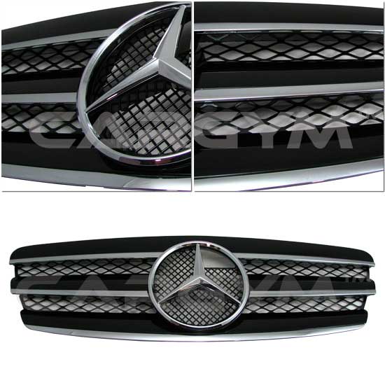 Mercedes-Benz 03-07 W211 E-Class Black & Chrome Front Grill Set – CarGym