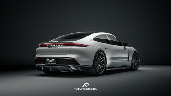 Future Design Carbon Fiber Rear Spoiler for Porsche Taycan Base & 4S ...