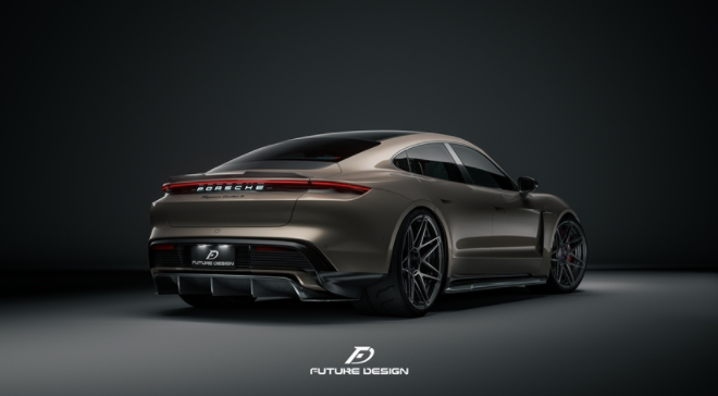 Future Design Carbon Fiber Rear Spoiler for Porsche Taycan Base & 4S ...