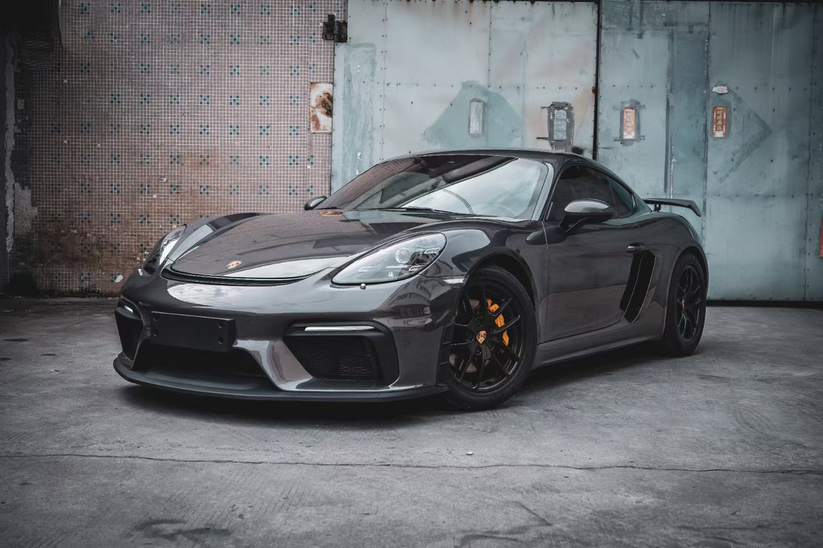 Porsche 718 Boxster Cayman GT4 Style Front Bumper + Carbon Trim – CarGym