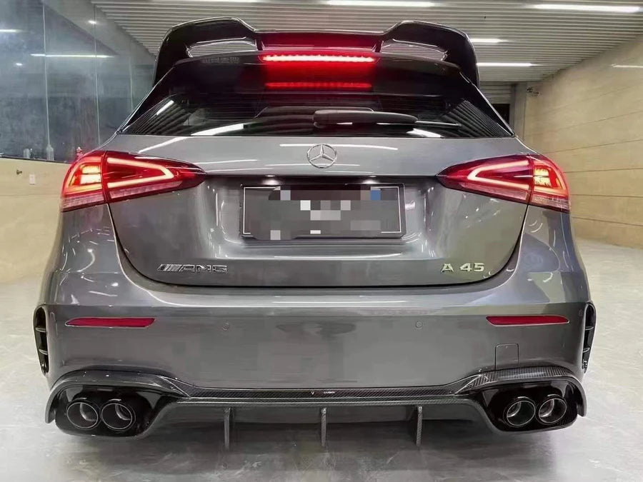 TAKD Carbon Fiber Roof Spoiler for Mercedes Benz A45 A35 A220 Hatchbac ...