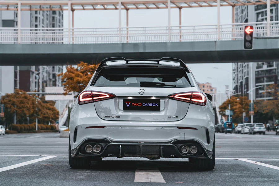TAKD Carbon Fiber Rear Diffuser for Mercedes Benz A45 A35 A250 Hatchba ...